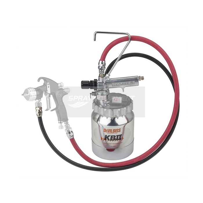 DeVilbiss KBII 2 Litre Remote Cup with Air Fluid Hose